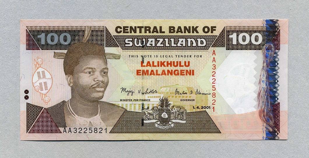 Swaziland 100 Emalangeni 01.4.2001 P.32a unc/kassenfrisch | MA-Shops