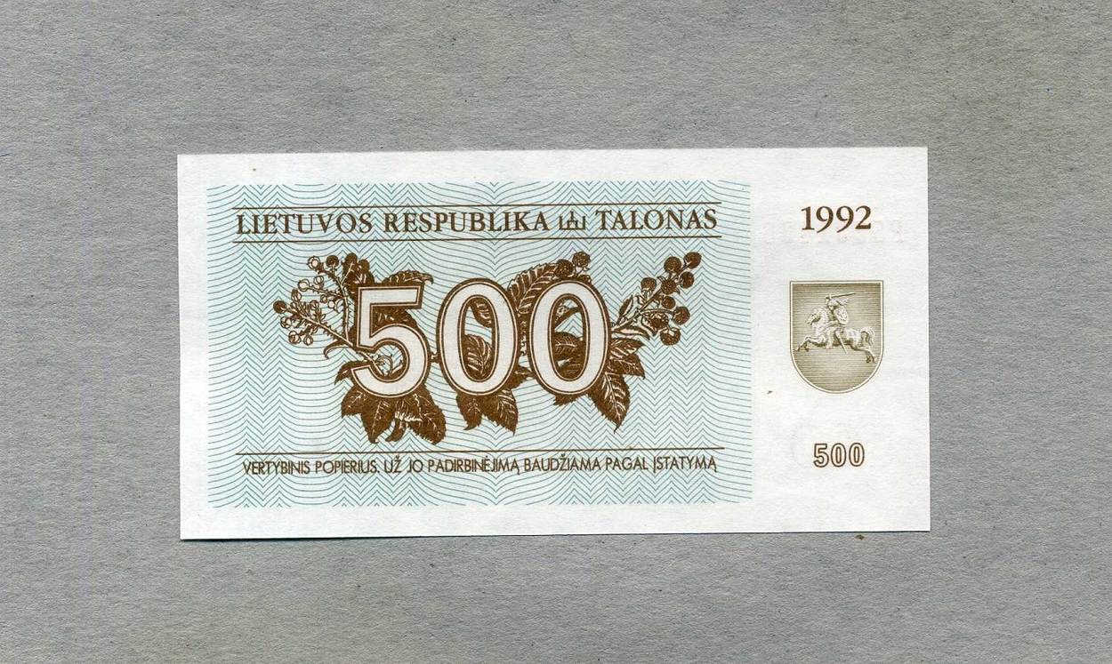 Litauen 500 Talonu 1992 P.44/Serie PG unc/kassenfrisch | MA-Shops