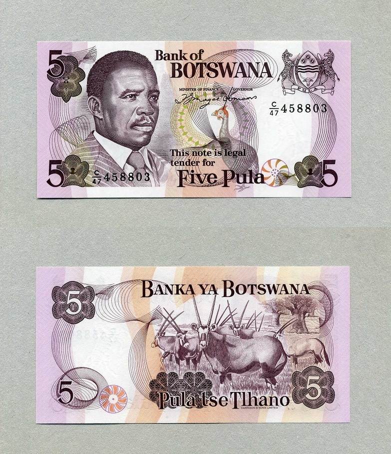 Botswana 5 Pula ND(1992) P.11a unc/kassenfrisch | MA-Shops