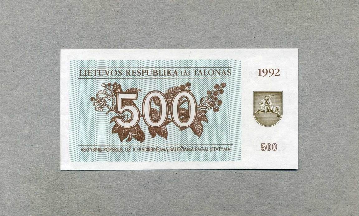 Litauen 500 Talonu 1992 P.44 Serie LA unc/kassenfrisch | MA-Shops