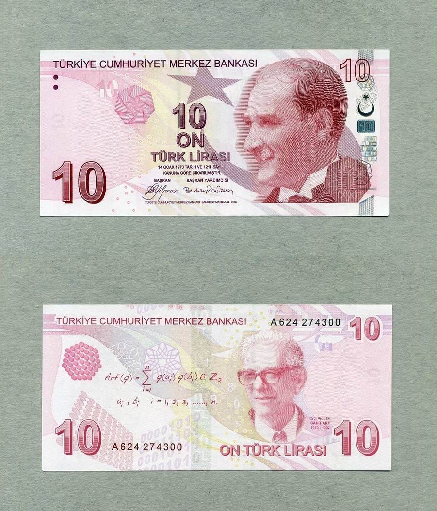 Türkei 10 Lira 2009 P.223 unc/kassenfrisch | MA-Shops