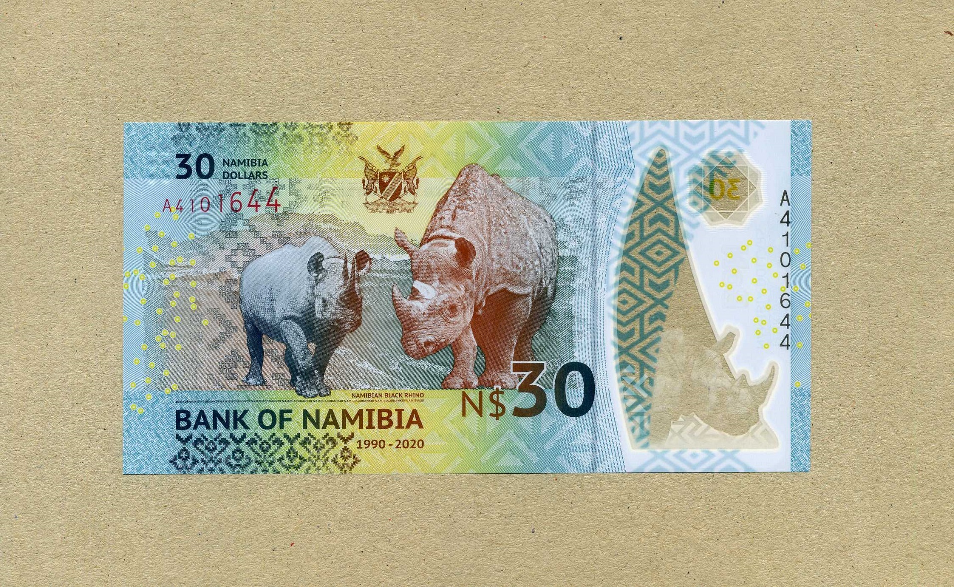 Namibia 30 Namibia-Dollars 2020 - Neue Ausgabe 2021 - Polymer - 30th ...