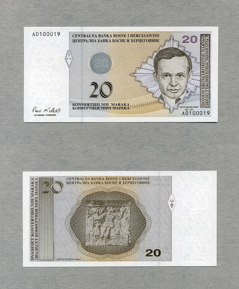 Bosnien & Herzegowina 20 Maraka ND(1998) P.65a unc/kassenfrisch | MA-Shops