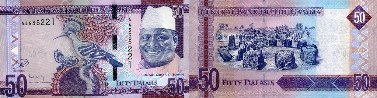 GAMBIA 50 Dalasis 2015 -Dr.Jammeh-P.34 unc/kassenfrisch | MA-Shops