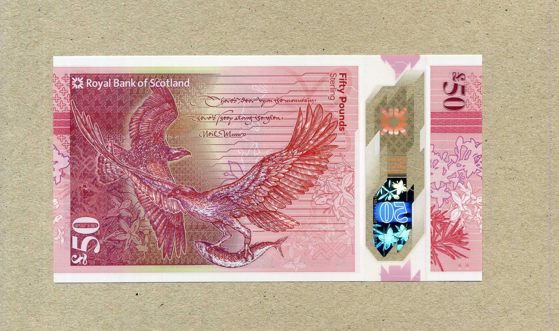 Royal Bank of Scotand 50 Pounds 27.5.2020 - Polymerausgabe - Flora ...