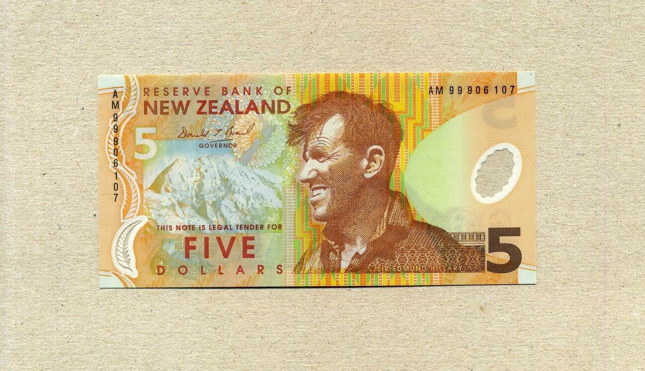 Reserve Bank of New Zealand 5 Dollars 1999-2014 - Sir Edmund Hillary ...