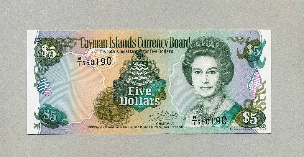 Cayman Island 5 Dollars 1996 P.17a unc/kassenfrisch | MA-Shops