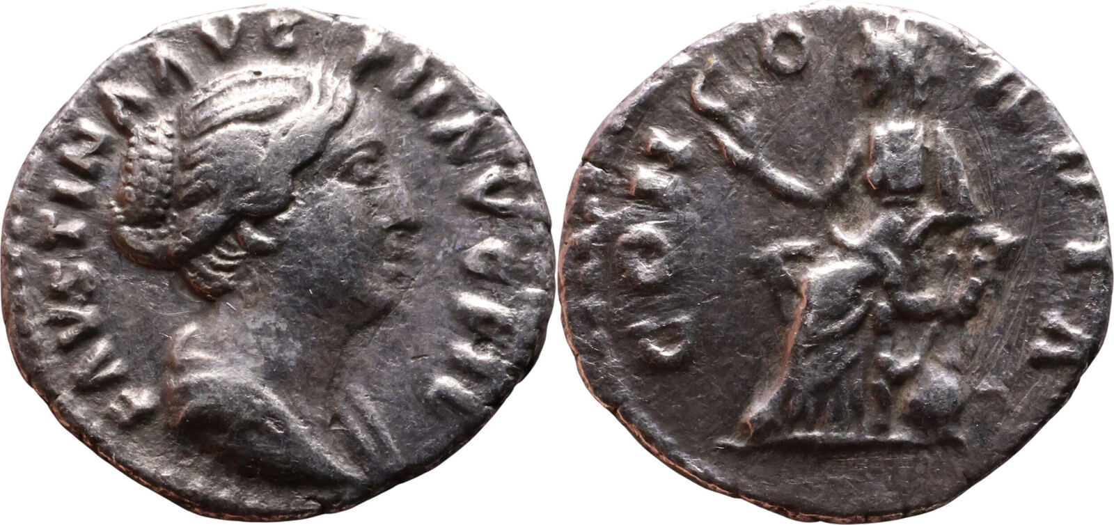 Rome – Faustina. Denarius. Circa 2nd century AD. AR (17 mm, 3.04 g ...
