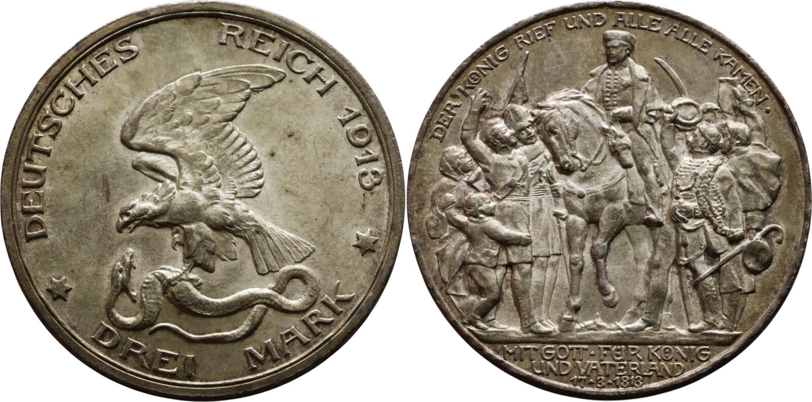 Germany – 2 Mark. 1913. AR (33 mm, 16.69 g) | MA-Shops
