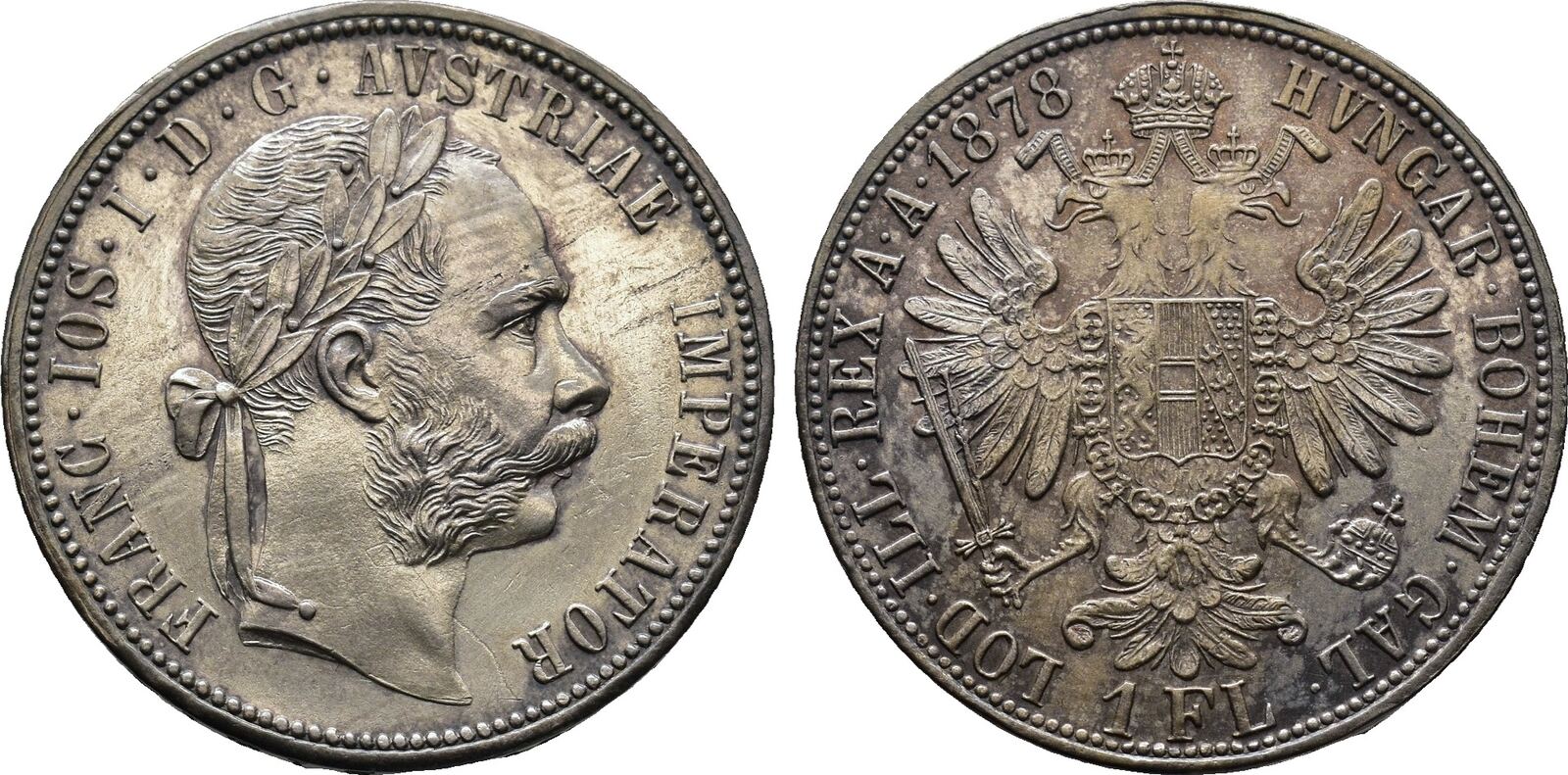 Austria 1 Gulden Österreich - 1 Florin 1878 - Francis Joseph I | MA-Shops