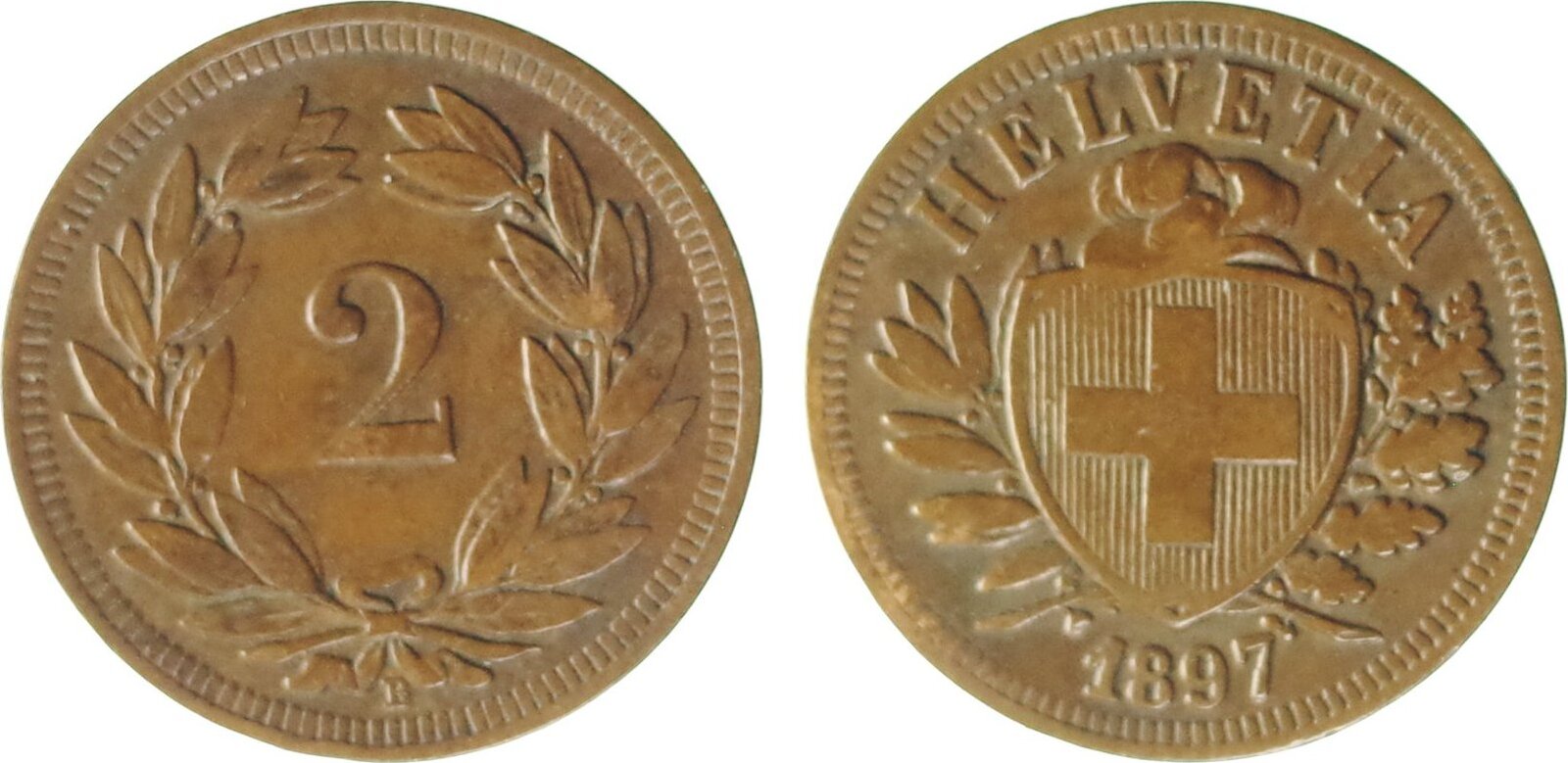 Schweiz 2 Rappen 1897 -vz | MA-Shops