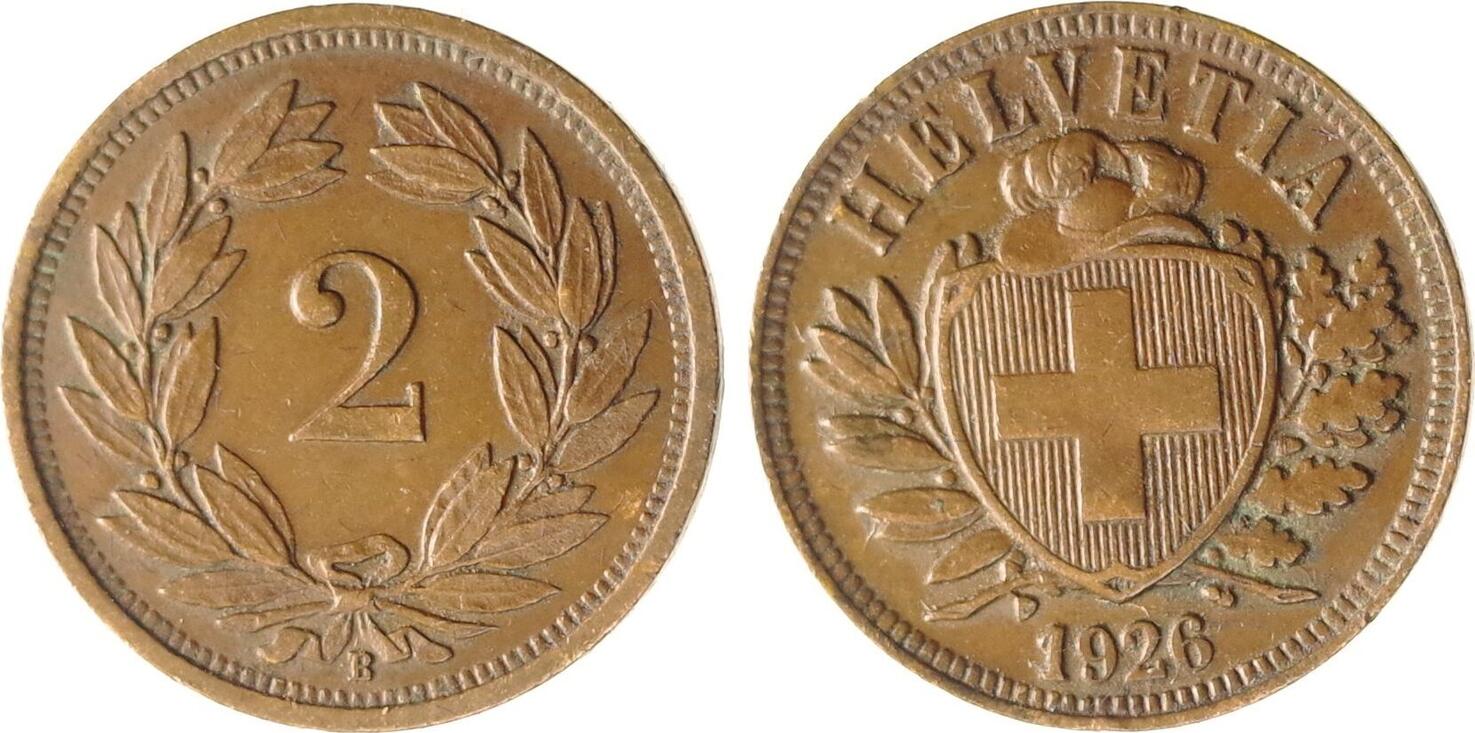 Schweiz 2 Rappen 1926 ss-vz | MA-Shops