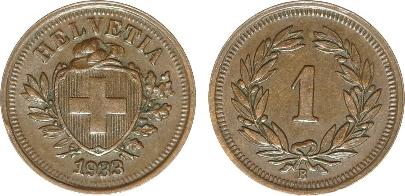 Schweiz 1 Rappen 1933 ss | MA-Shops