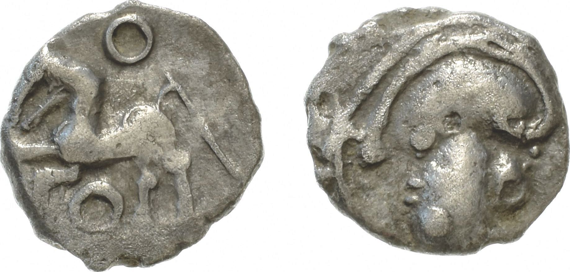 Kelten AR-Quinar 100/70 v.Ch. Variante des Aedui - Quinars ss | MA-Shops