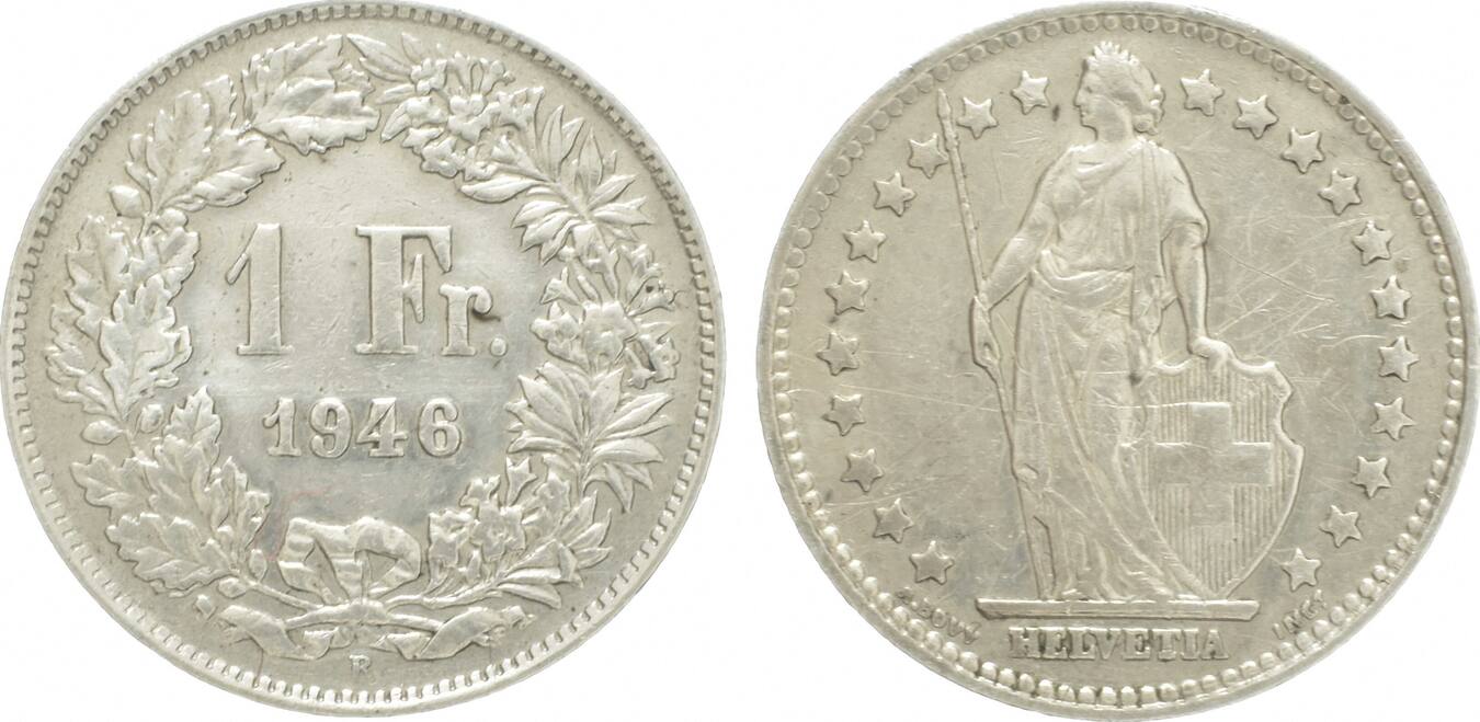 Schweiz 1 Franken 1946 vz | MA-Shops