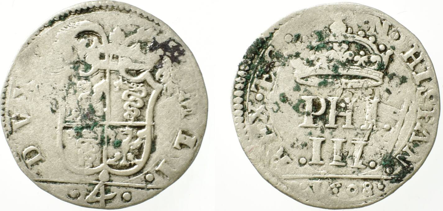 Italien Denaro da 4 Soldi 1608 Mailand (Duchi). Filippo III di Spagna ...