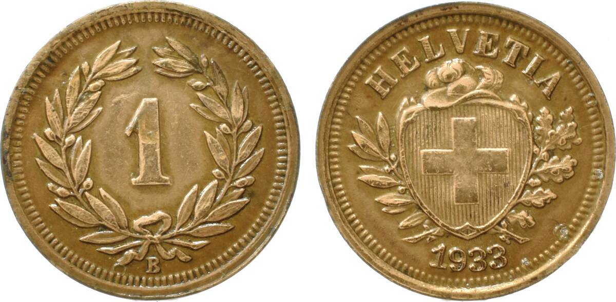 Schweiz 1 Rappen 1933 ss | MA-Shops