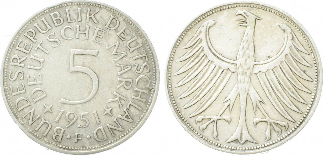 Deutschland 5 Mark 1951 F ss | MA-Shops