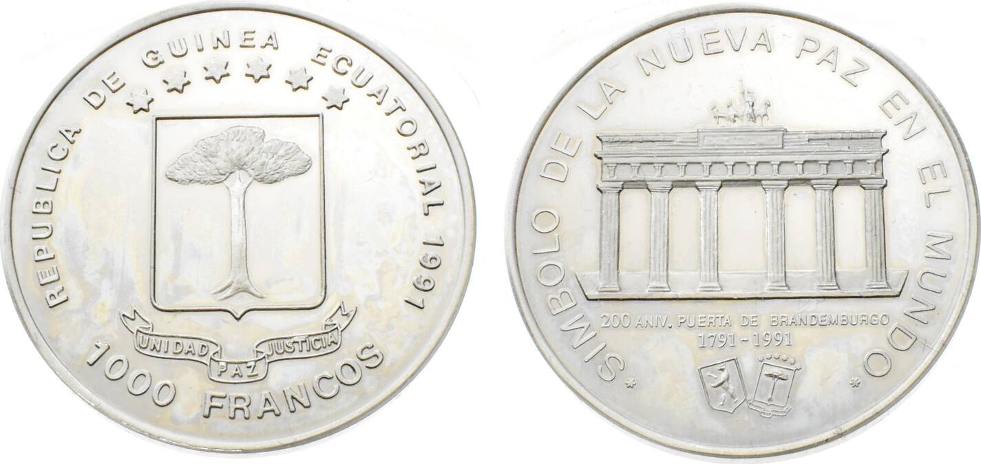 Guinea 1000 Francos 1991 Brandenburger Tor unz | MA-Shops