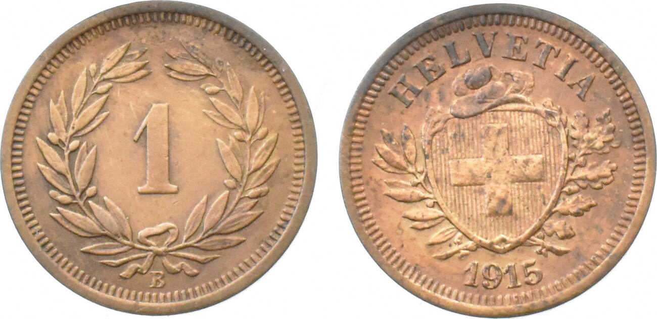 Schweiz 1 Rappen 1915 ss | MA-Shops