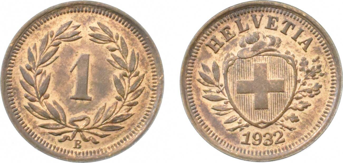 Schweiz 1 Rappen 1932 vz | MA-Shops