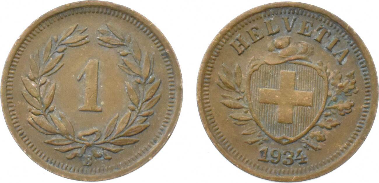 Schweiz 1 Rappen 1934 ss | MA-Shops
