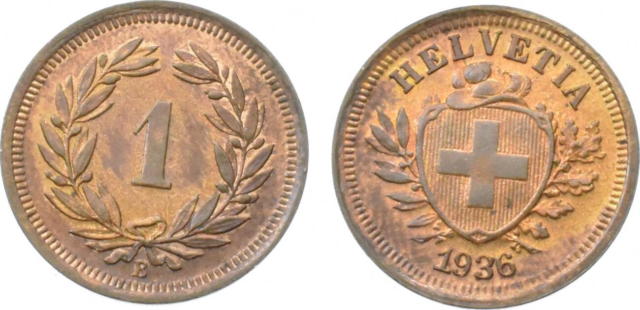 Schweiz 1 Rappen 1936 vz | MA-Shops