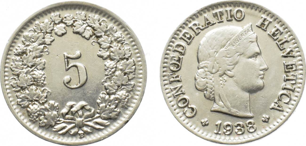 Schweiz 5 Rappen 1938 vz | MA-Shops