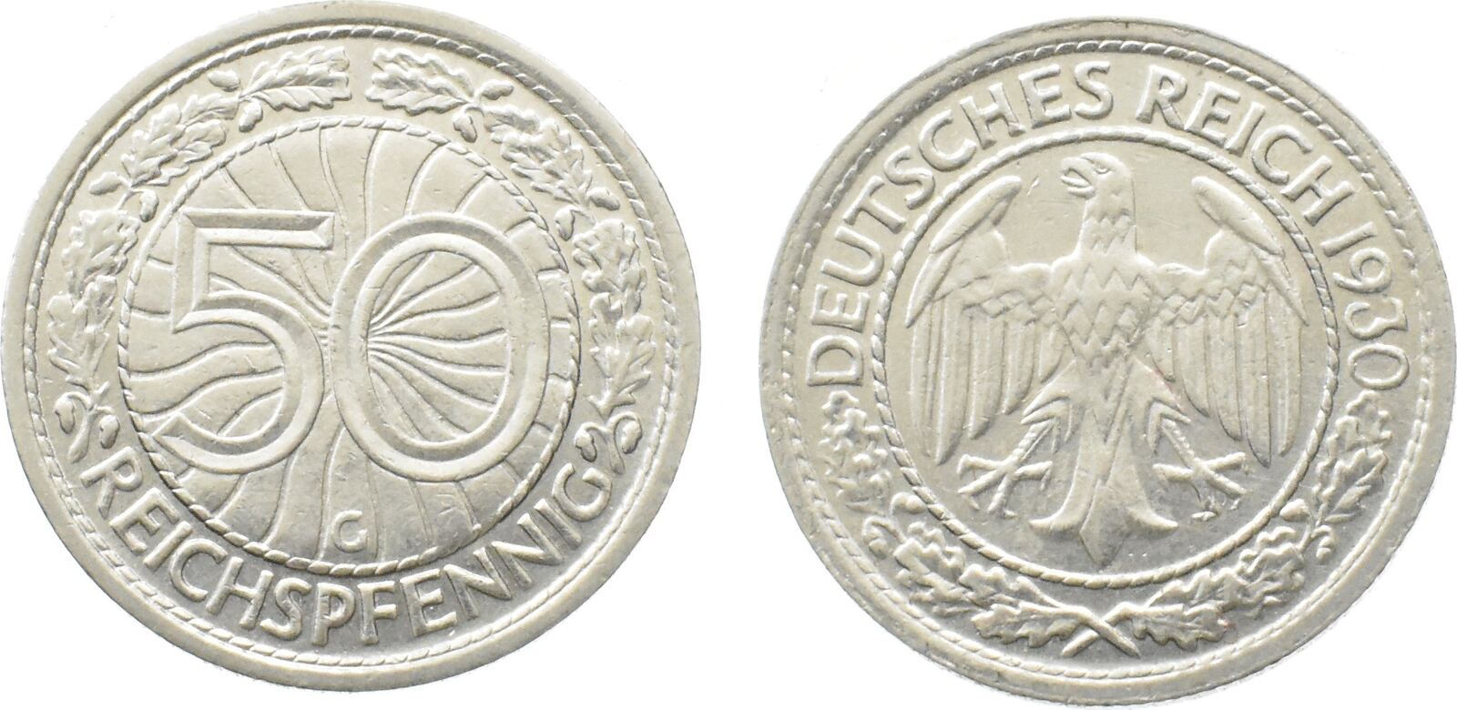 Deutschland 50 Reichspfennig 1930 G vz | MA-Shops