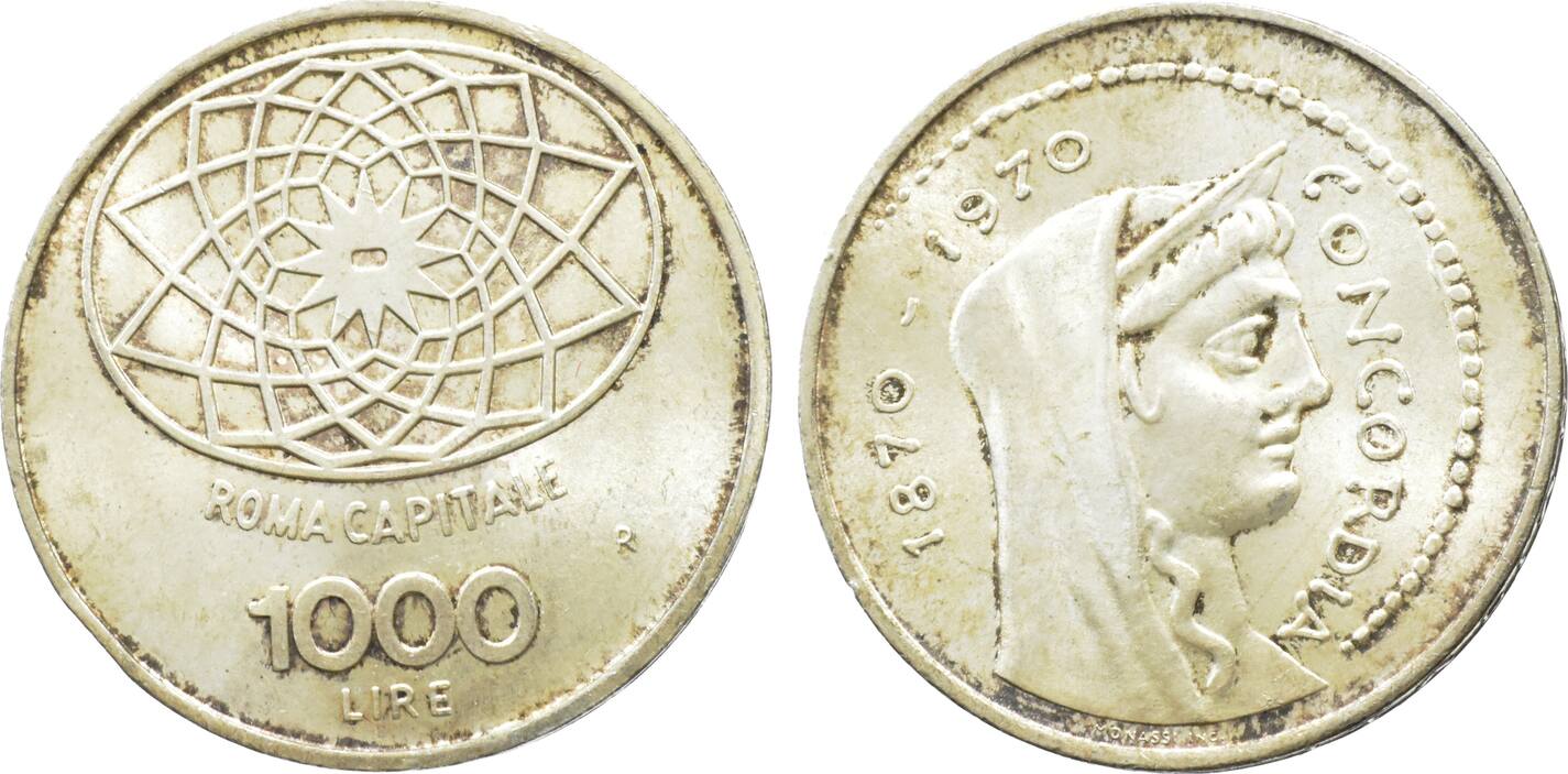 100 Lire 1970 100. Jahrestag - Rom als italienische Hauptstadt unz | MA-Shops