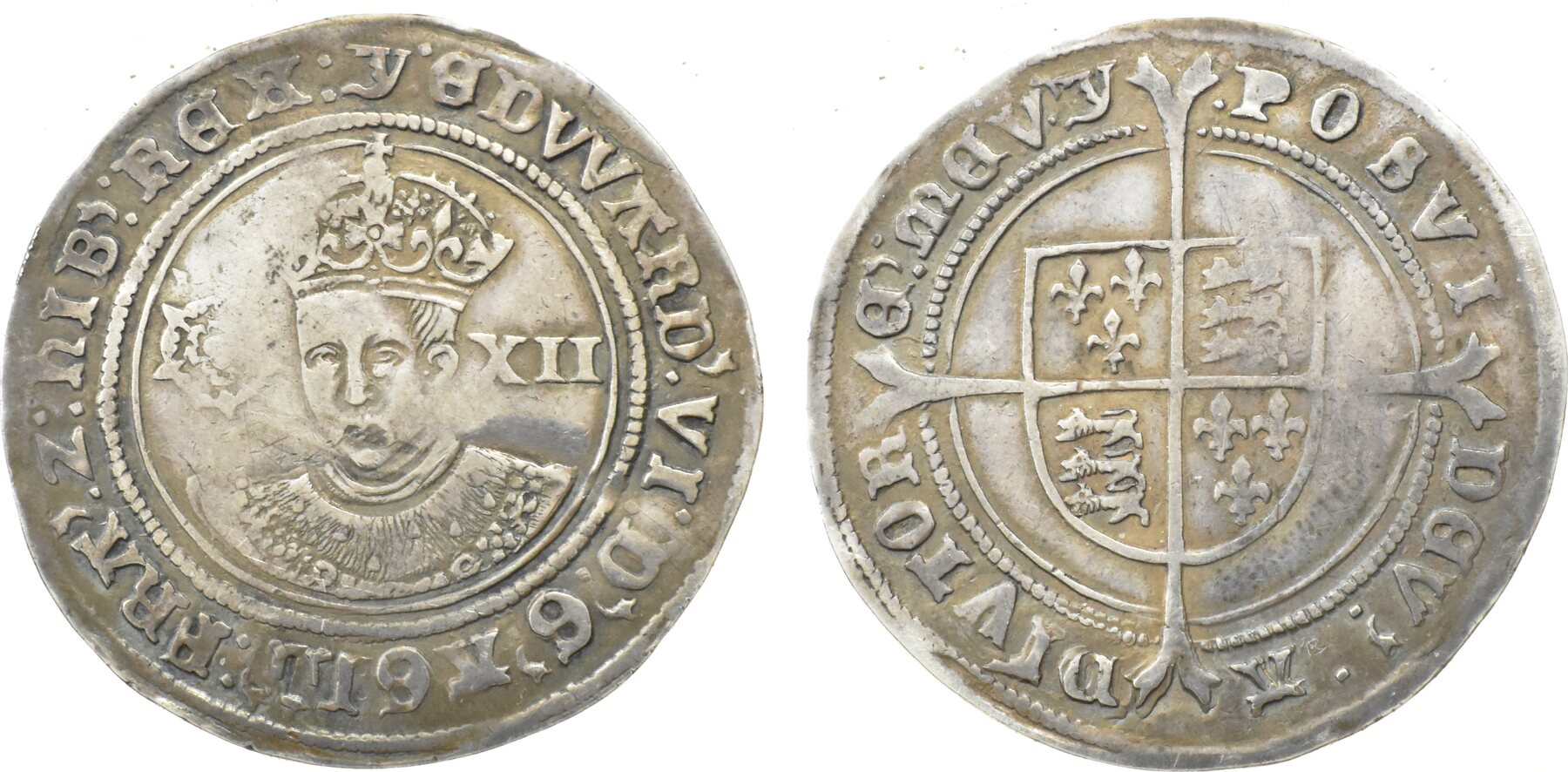 England 1 Shilling, 12 Pence Edward VI, 1547-1553. Shilling (12 Pence ...