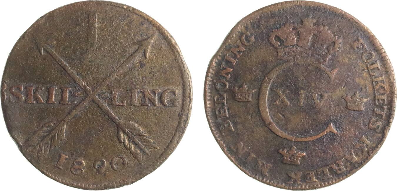 Schweden Skilling 1820 -ss | MA-Shops