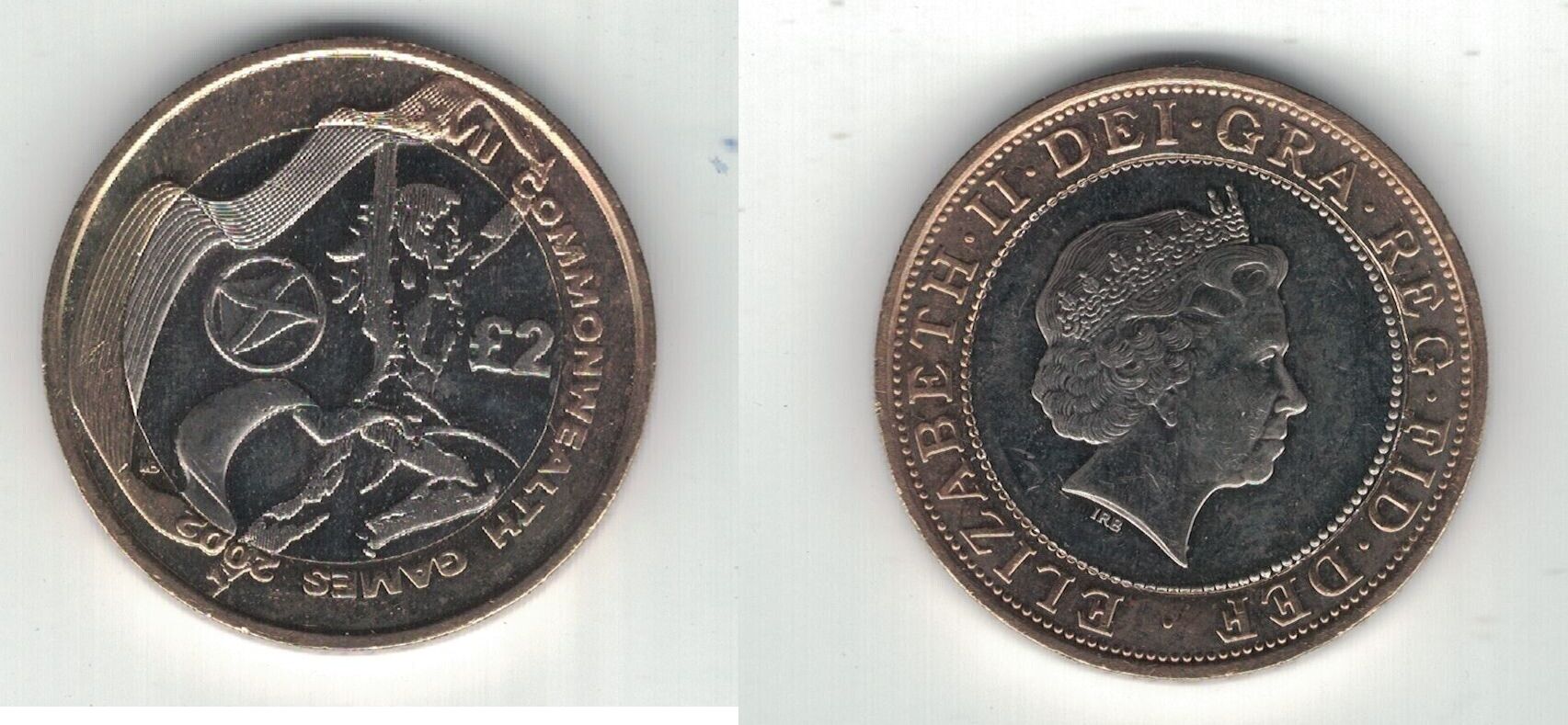 2 POUNDS 2002 UK UNITED KINGDOM UNC COIN YEAR KM#1032 COMMONWEALTH GAME ...