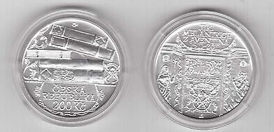 200 KORUN 2011 CZECH REPUBLIC SILVER UNC COIN YEAR JIRI MELANTRICH KM#121 COA | MA-Shops