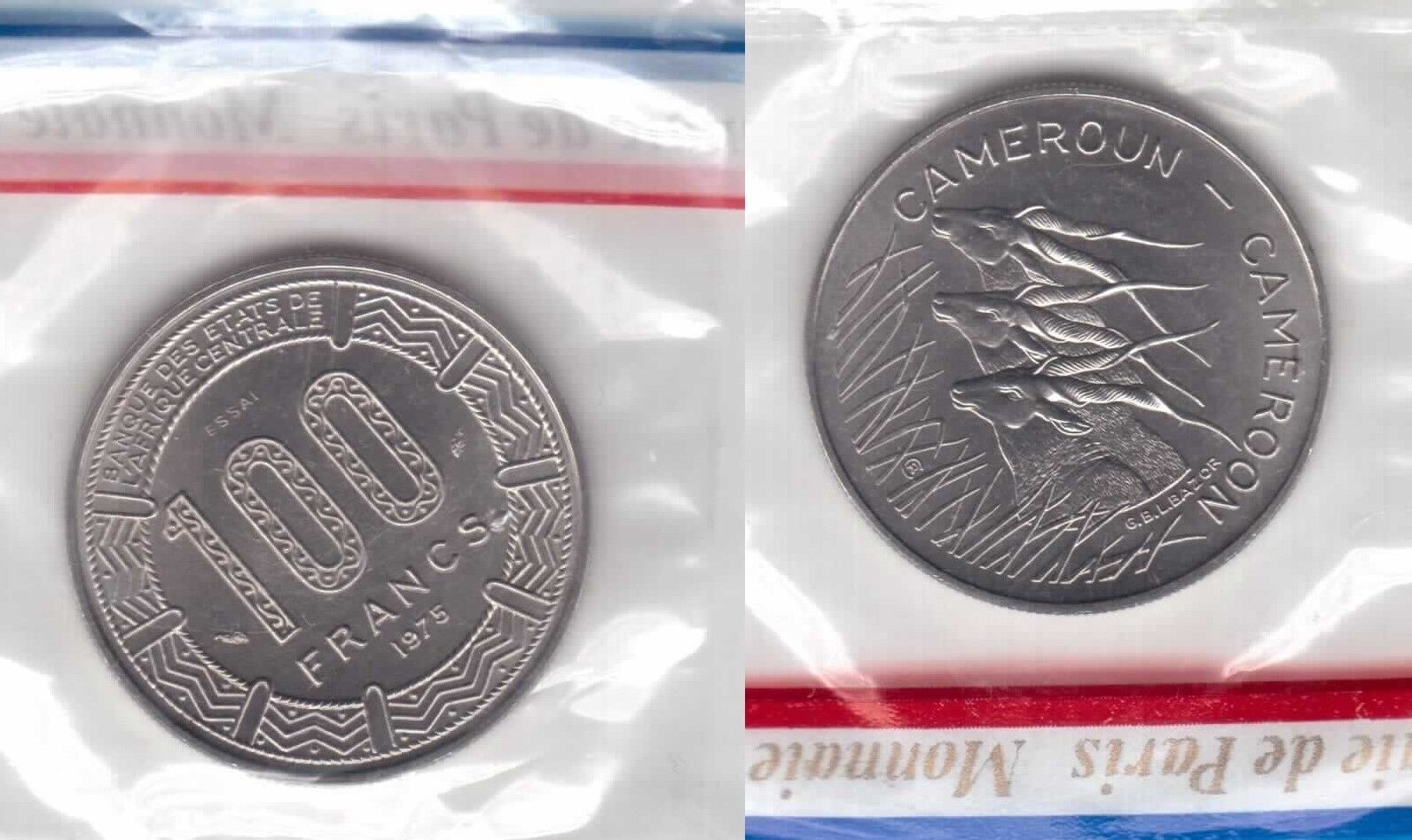 100 FRANCS 1975 CAMEROON – RARE UNC COIN YEAR ESSAI SPECIMEN KM#E16 ...