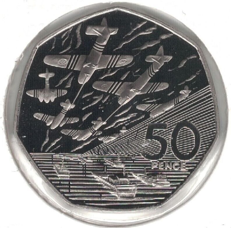 50 PENCE 1994 UK UNITED KINGDOM PROOF COIN YEAR KM#966 D-DAY | MA-Shops