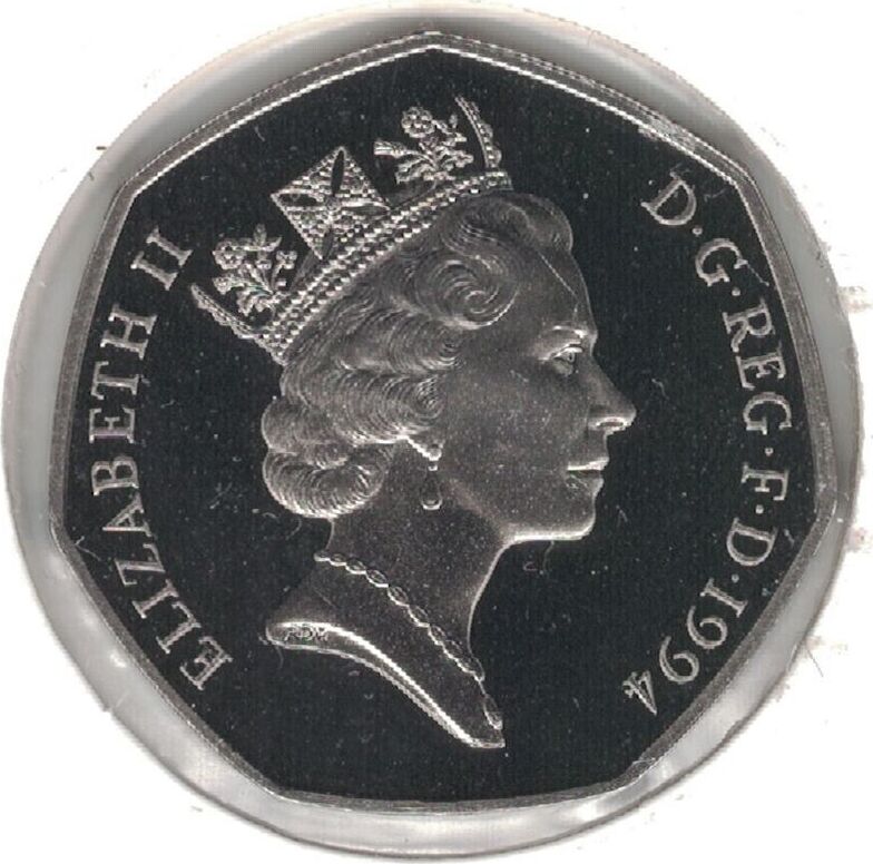 50 PENCE 1994 UK UNITED KINGDOM PROOF COIN YEAR KM#966 D-DAY | MA-Shops