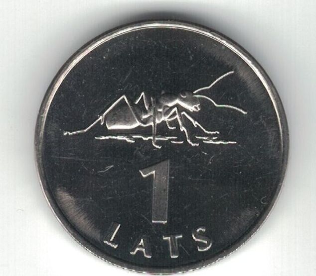 2003 LATVIA 1 LAT UNC COIN YEAR KM#58 ANT | MA-Shops