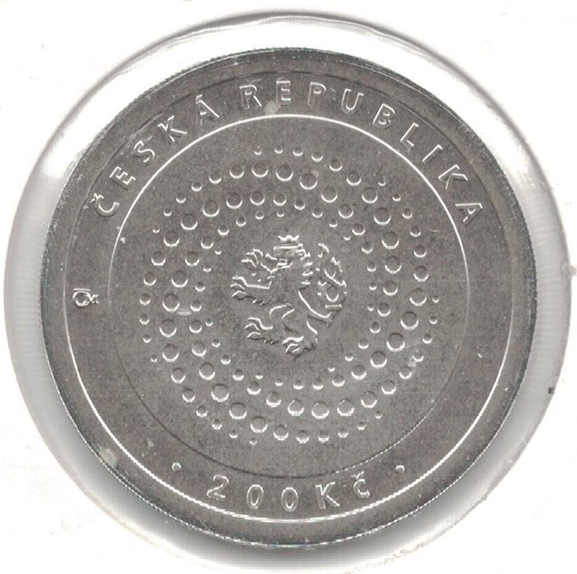 200 KORUN CZECH REPUBLIC SILVER UNC COIN 2000 YEAR KM#49 MONETARY FUND | MA-Shops