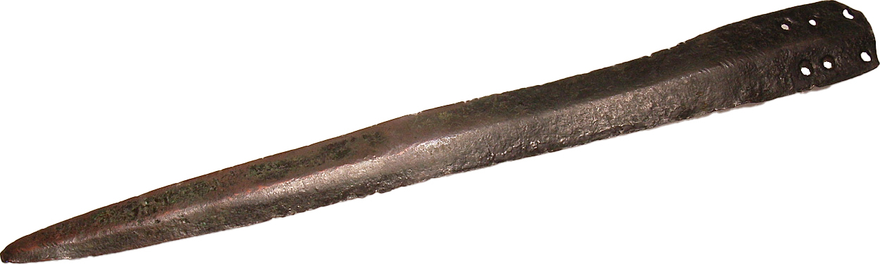 Griffplattendolch aus der Bronzezeit, Dolchklinge VZ keltisch ...