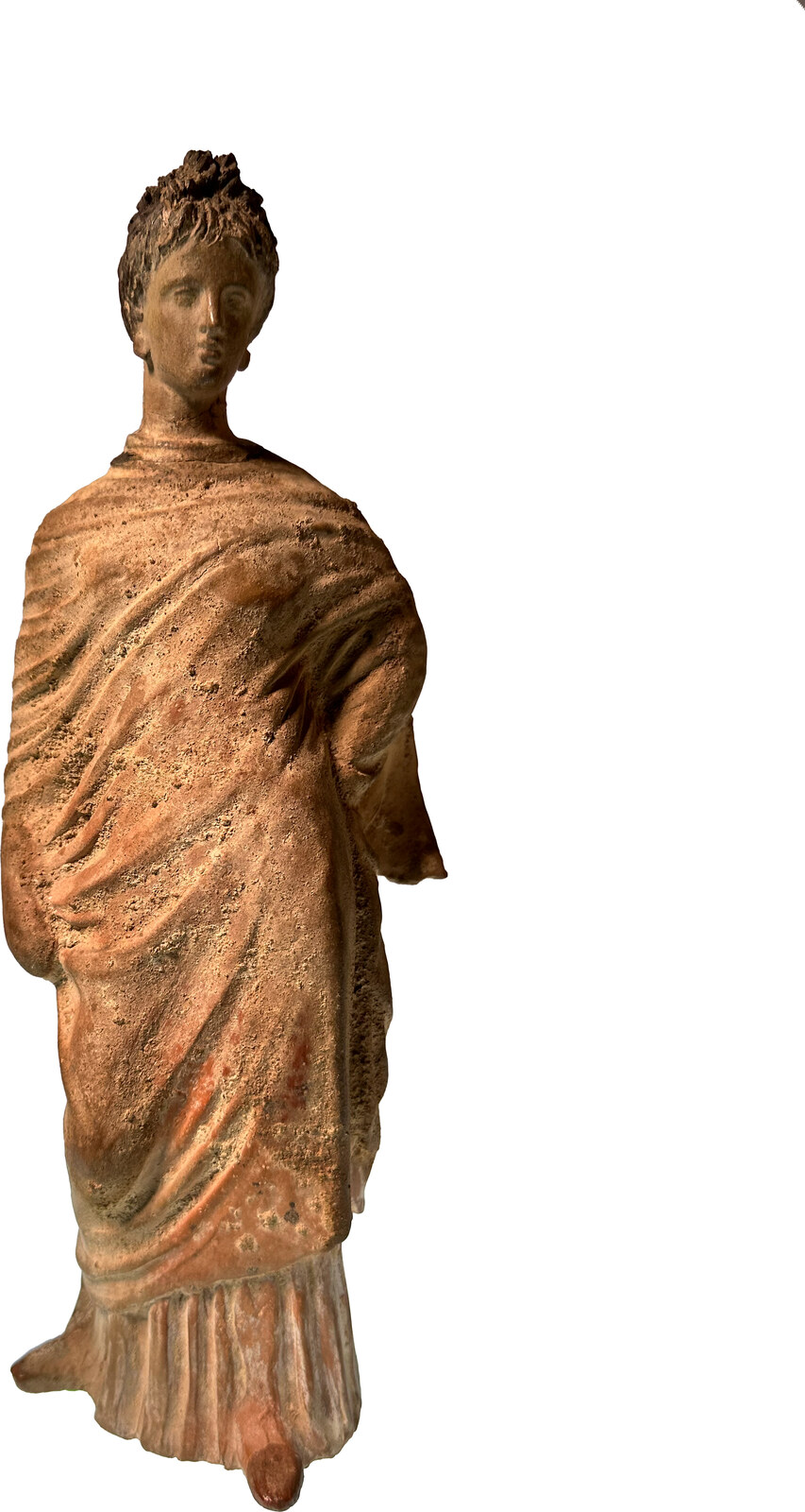 Griechische Tanagra-Figur Gewandstatuette Griechenland, KOPINOIAE, um 300 v. Chr | MA-Shops