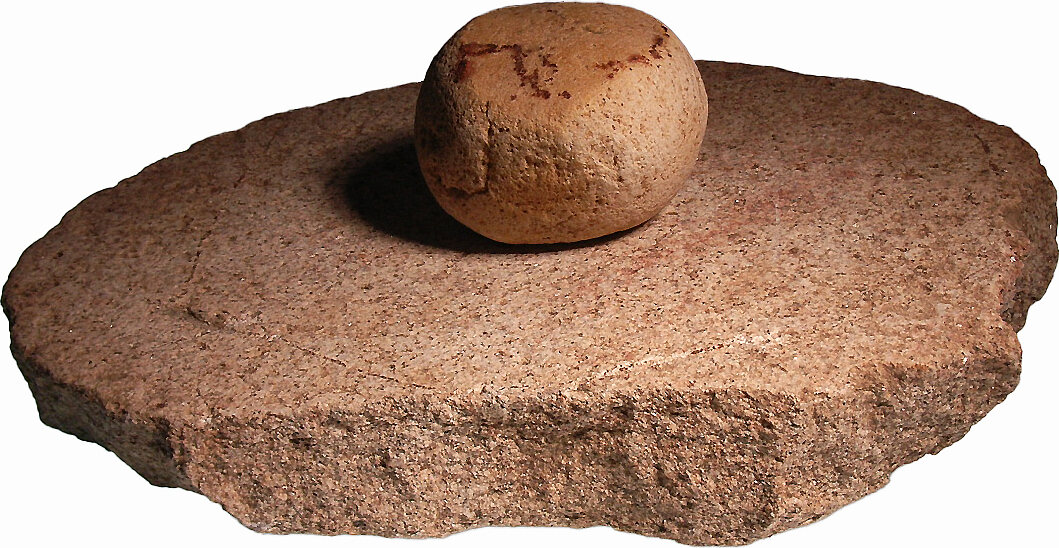 Neolithischer Mahlstein und Reibstein aus Granit Steinzeit Sammlung ...
