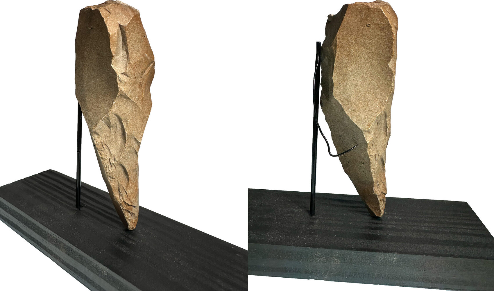 Altsteinzeit: Bifazialer Faustkeil aus dem Paläolithikum, DÄNEMARK ...
