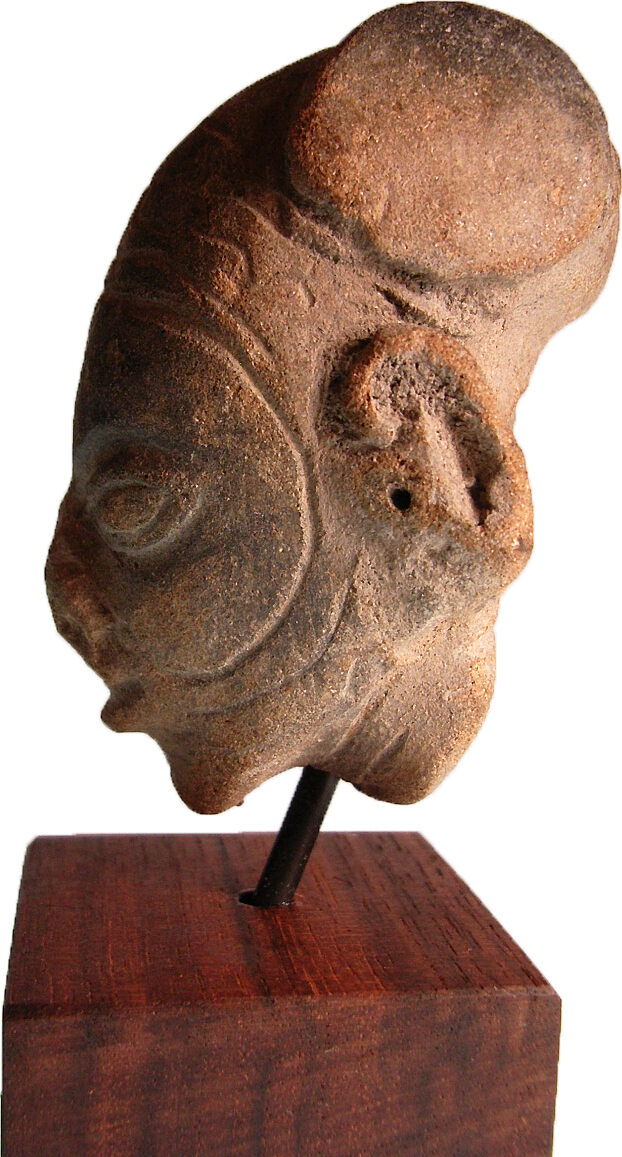 Präkolumbisch: Behelmter Keramikkopf Krieger, Inka und Maja, Tumaco-La ...