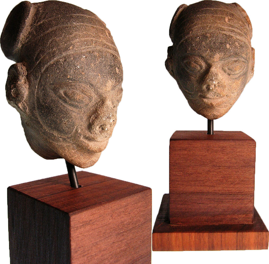 Präkolumbisch: Behelmter Keramikkopf Krieger, Inka und Maja, Tumaco-La ...