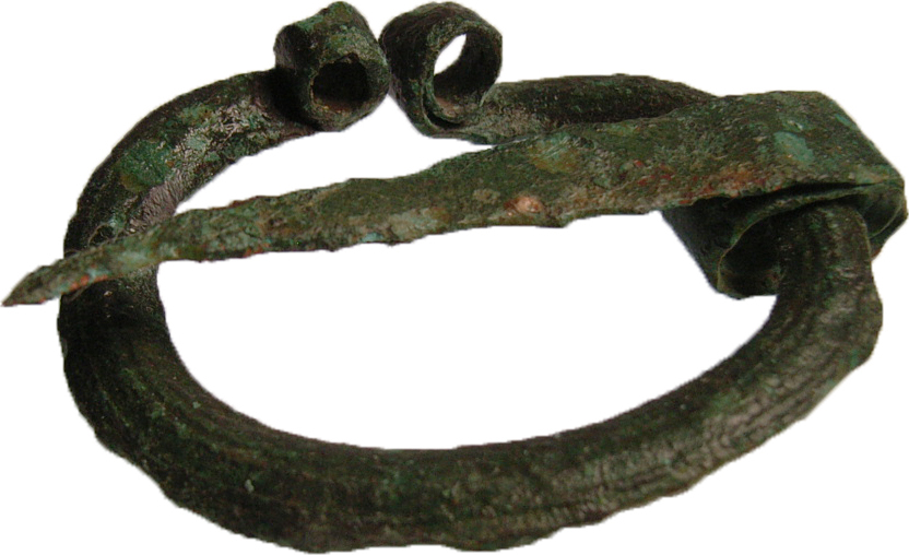 Schöne Omega Fibel aus Bronze, WIKINGER Frühmittelalter, Kreuzfahrer ...