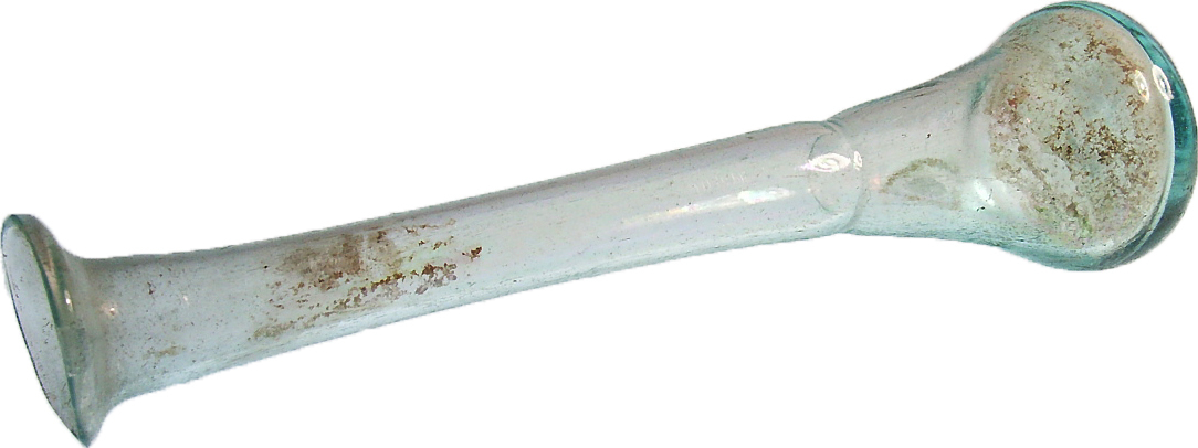 Römischer Glasflakon/Salbgefäß, Unguentarium, Balsamarium, Lacrimarium ...