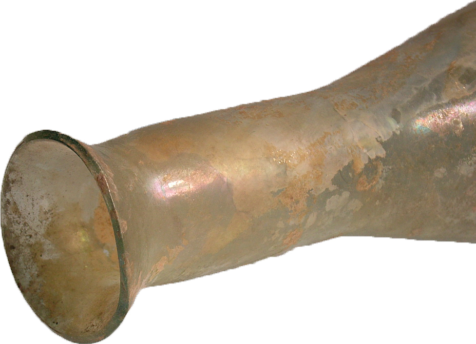 Römischer Glasflakon/Salbgefäß, Unguentarium, Balsamarium, Lacrimarium ...
