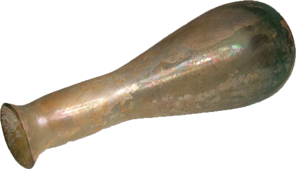 Römischer Glasflakon/Salbgefäß, Unguentarium, Balsamarium, Lacrimarium ...