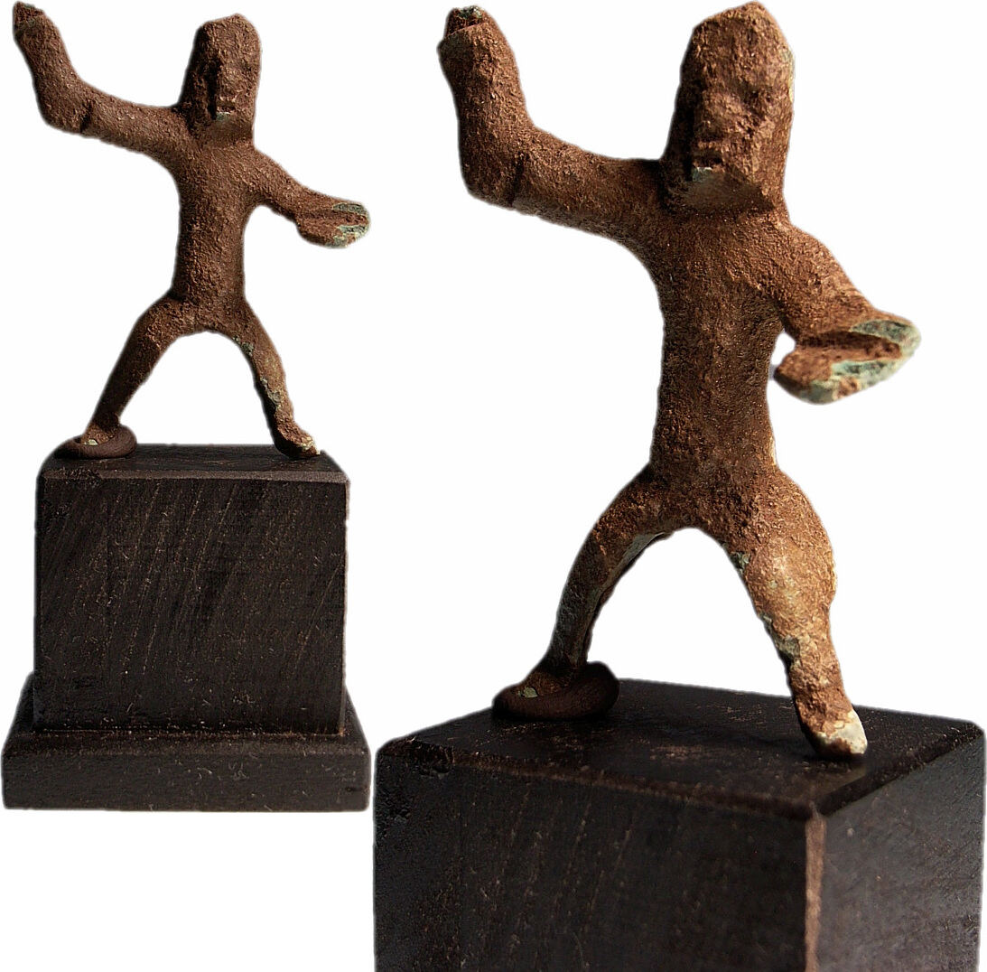 Römischer, thrakischer Reiter Bronzestatue/Kleinbronze - 1.-2. Jh. n ...